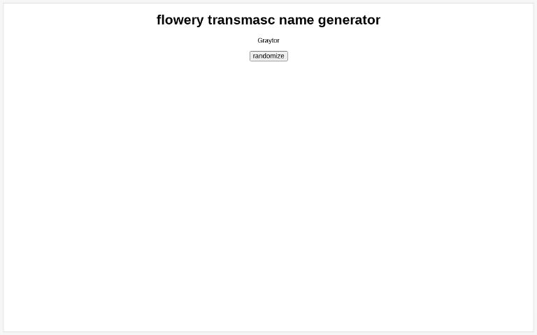 flowery transmasc name generator