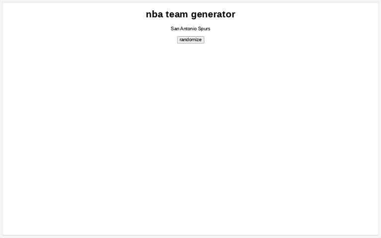 nba team generator