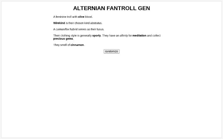 ALTERNIAN FANTROLL GEN