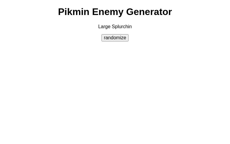 Pikmin Enemy Generator