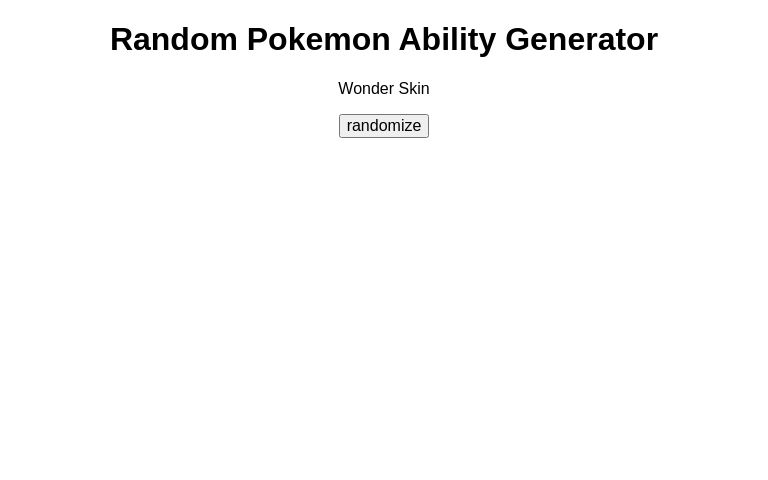 Random Pokemon Ability Generator