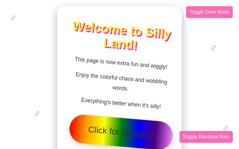Welcome to Silly Land! ― Perchance Generator
