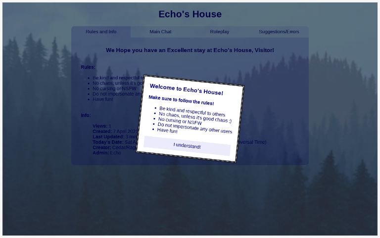 Echo's House ― Perchance Generator
