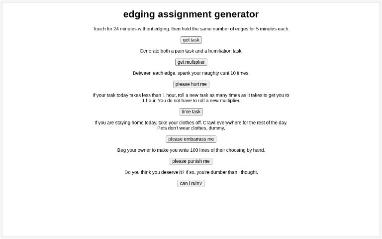 edging assignment generator