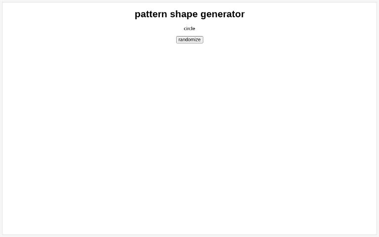 pattern shape generator