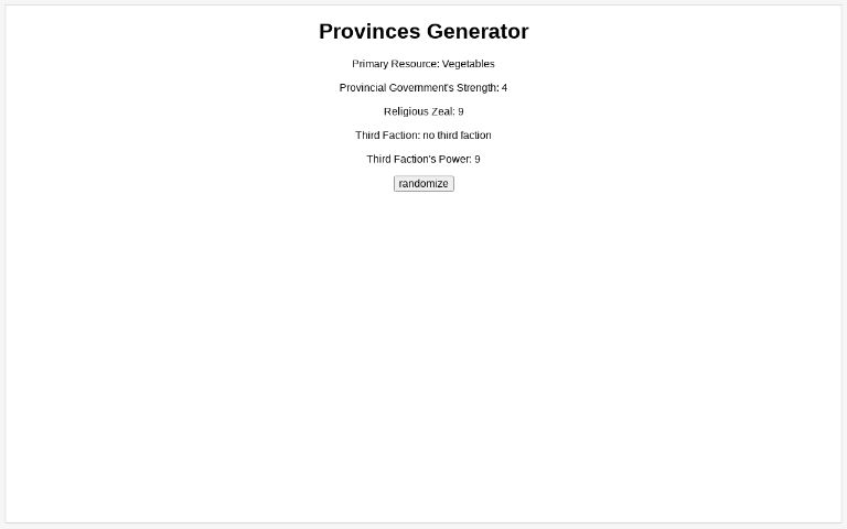 Provinces Generator