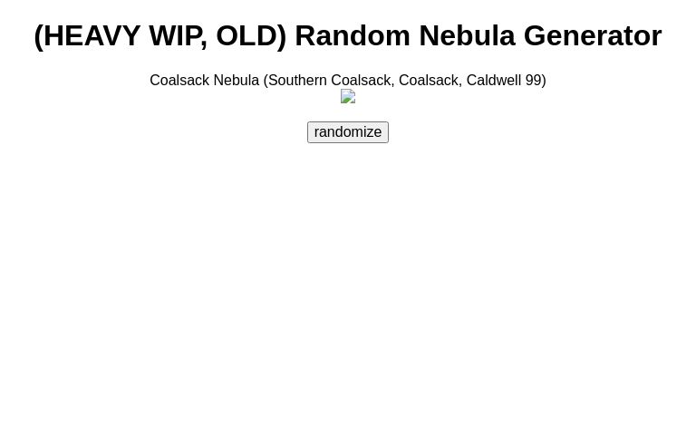 (HEAVY WIP, OLD) Random Nebula Generator