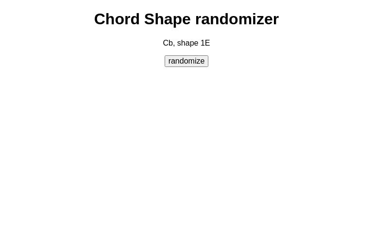 Chord Shape randomizer ― Perchance Generator