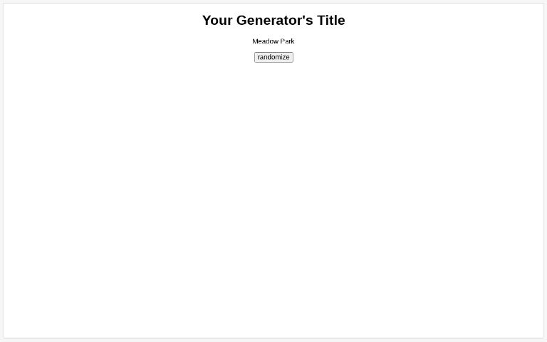 Minimal ― Perchance Generator