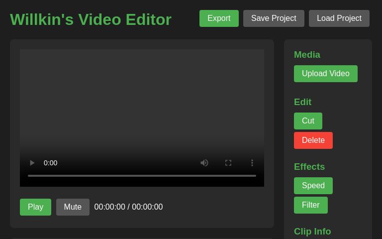 Willkin's Video Editor ― Perchance Generator