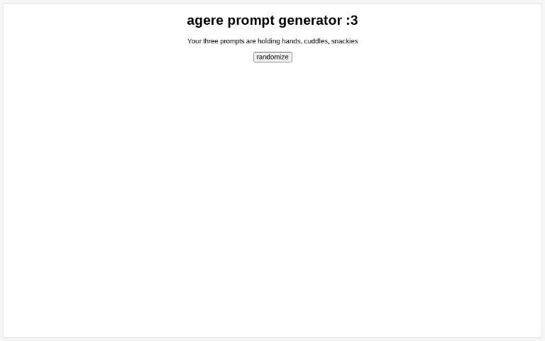 agere prompt generator :3