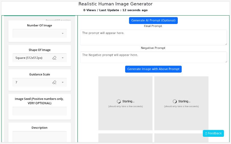 Realistic Human Image Generator