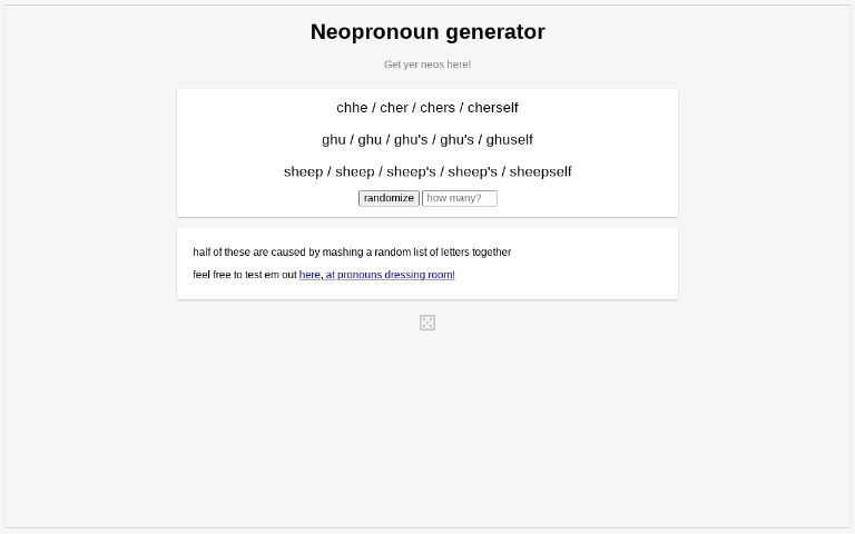Neopronoun generator