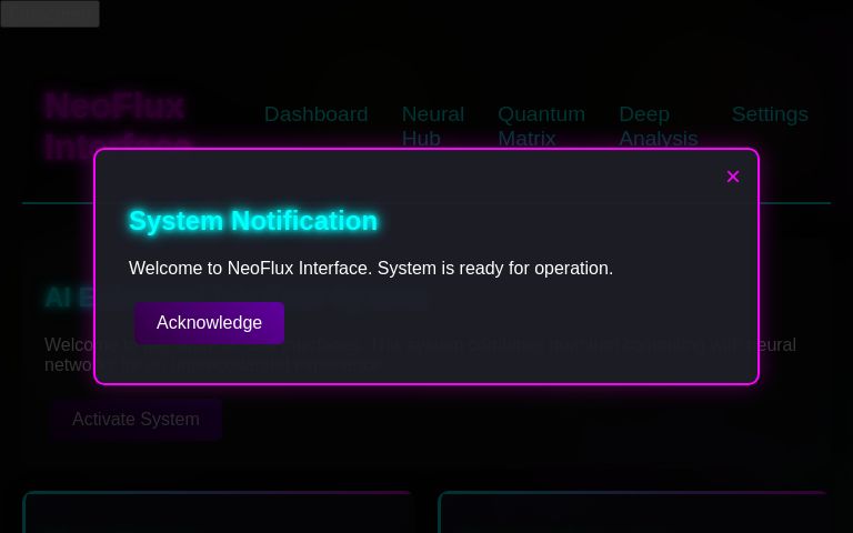 NeoFlux Interface ― Perchance Generator