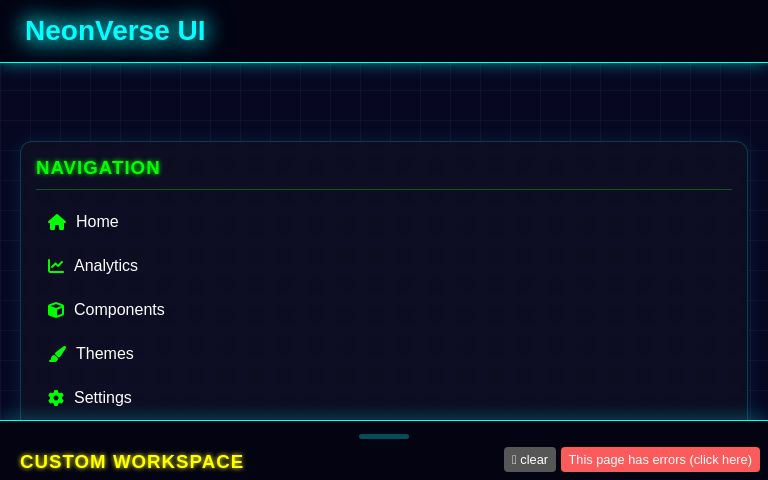 Welcome to NeonVerse UI ― Perchance Generator