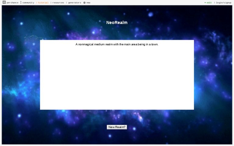 NeoRealm ― Perchance Generator