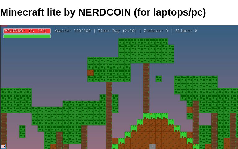Minecraft lite by NERDCOIN (for laptops/pc) ― Perchance Generator