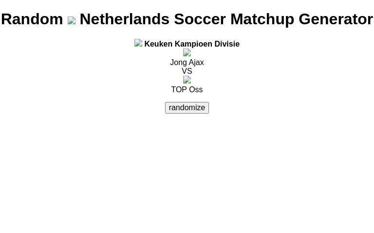 Random Netherlands Soccer Matchup Generator