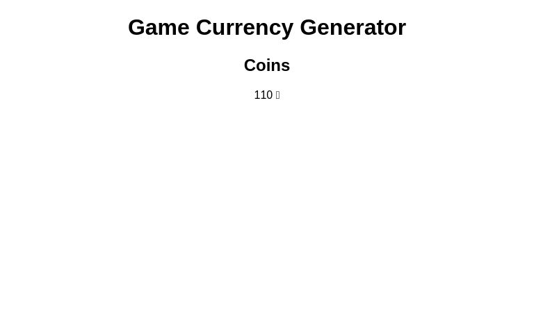 Game Currency Generator