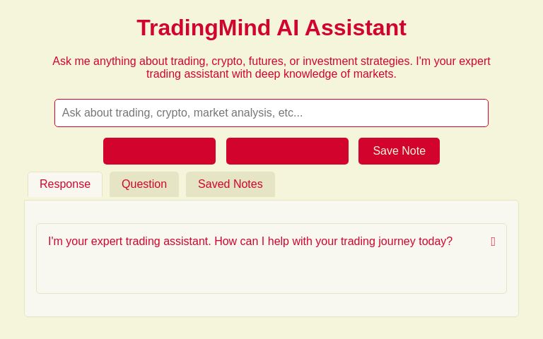 TradingMind AI Assistant ― Perchance Generator