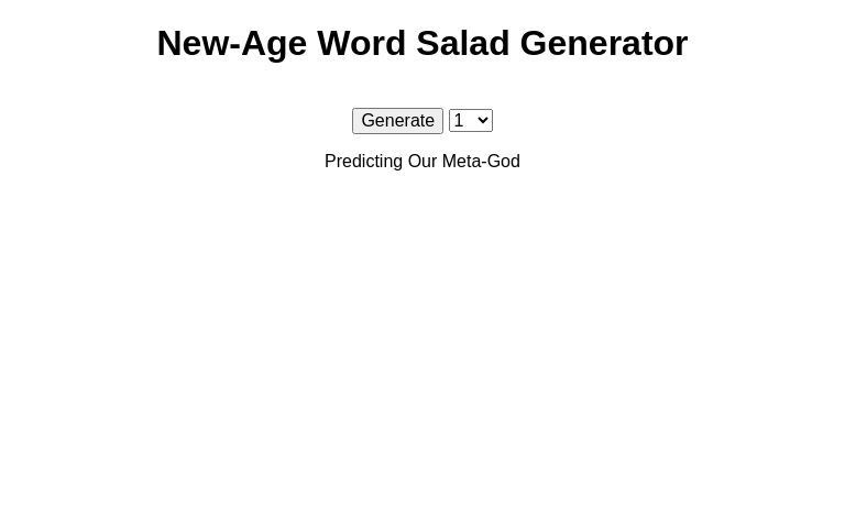 New-Age Word Salad Generator