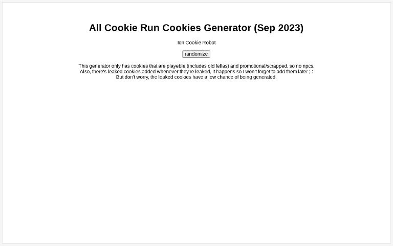 All Cookie Run Cookies Generator (Sep 2023)