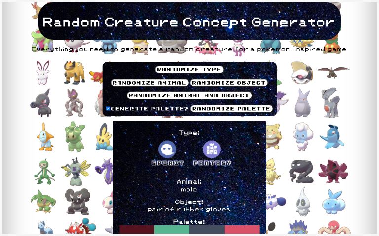 Random Creature Concept Generator