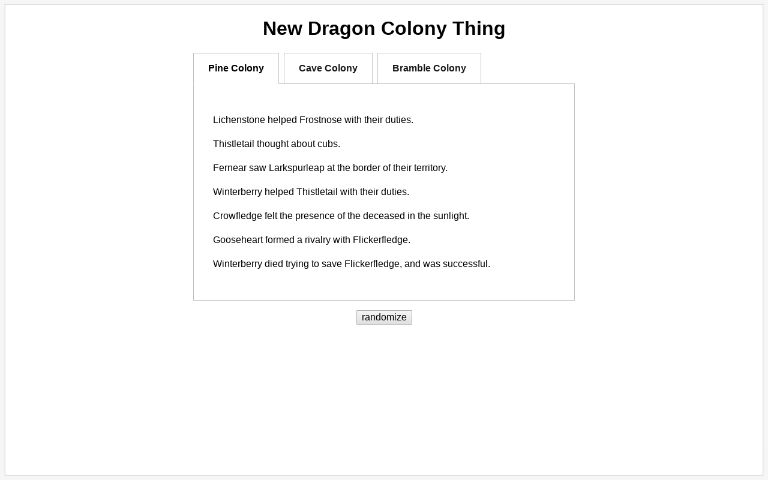 New Dragon Colony Thing ― Perchance Generator