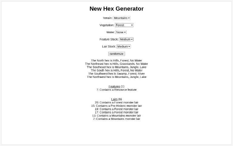 New Hex Generator