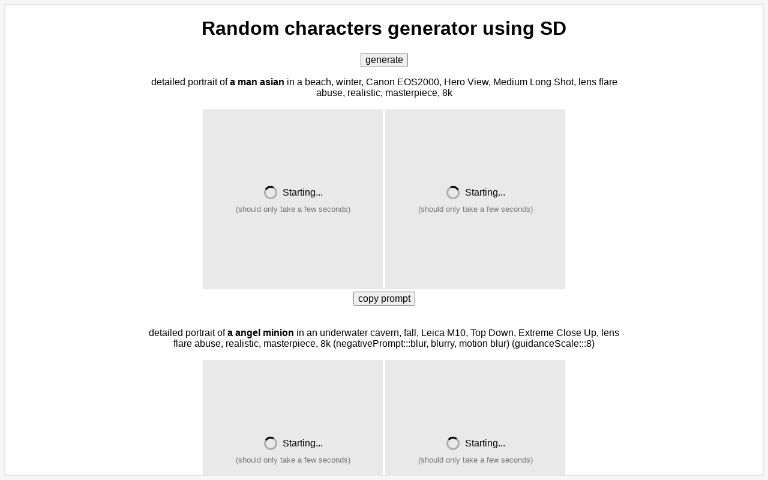 Random characters generator using SD