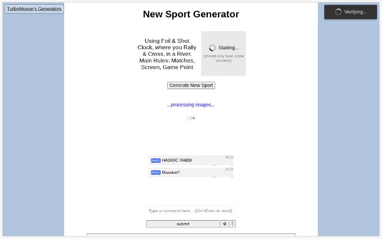 New Sport Generator