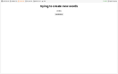 trying to create new words ― Perchance Generator