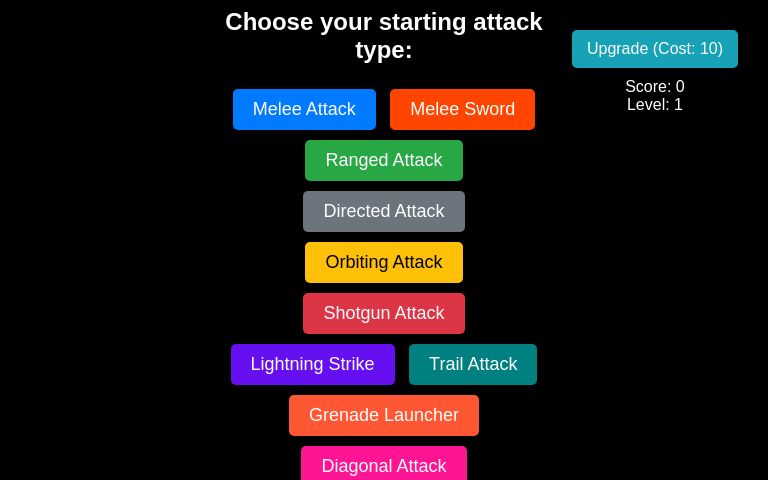 Choose your starting attack type: ― Perchance Generator