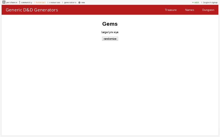 Gems ― Perchance Generator