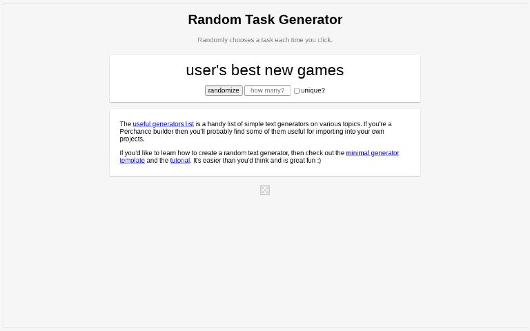 Random Task Generator