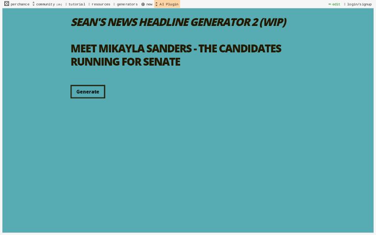 Sean's News Headline Generator