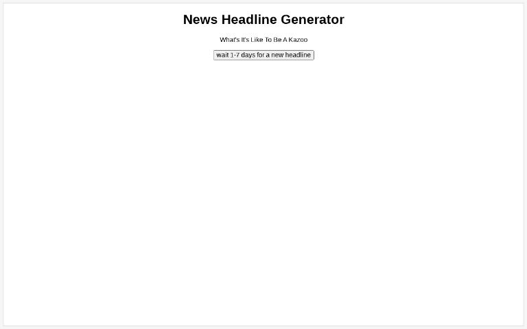News Headline Generator