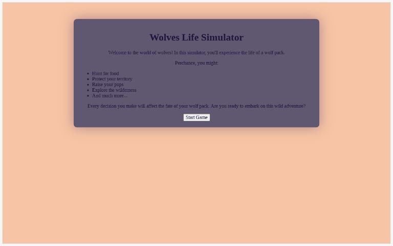 Wolves Life Simulator ― Perchance Generator