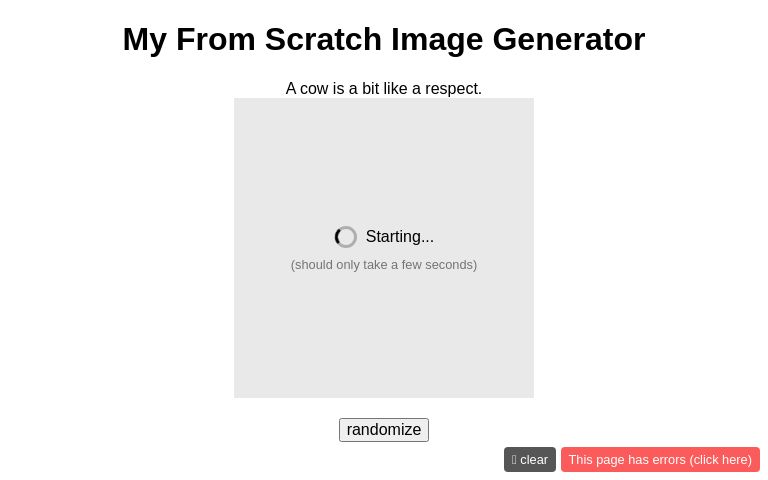 My From Scratch Image Generator