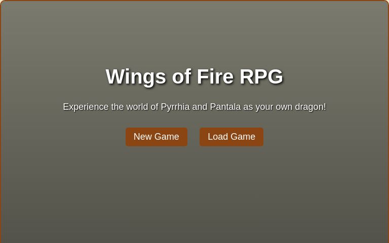 Wings of Fire RPG ― Perchance Generator