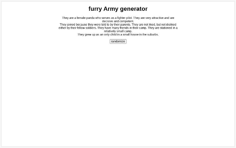 furry Army generator