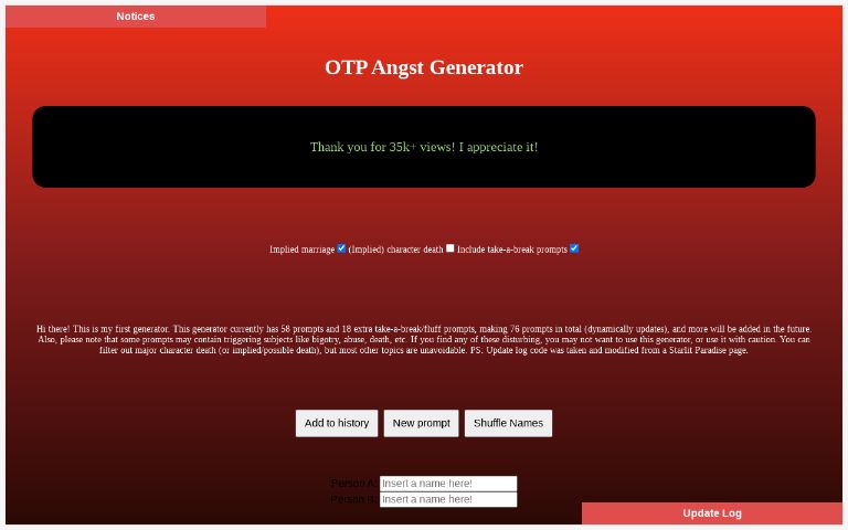 💔 OTP Angst Generator 💔