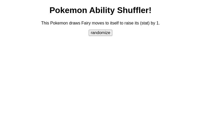 Pokemon Ability Shuffler! ― Perchance Generator
