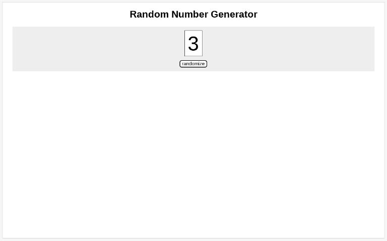 Random Number Generator