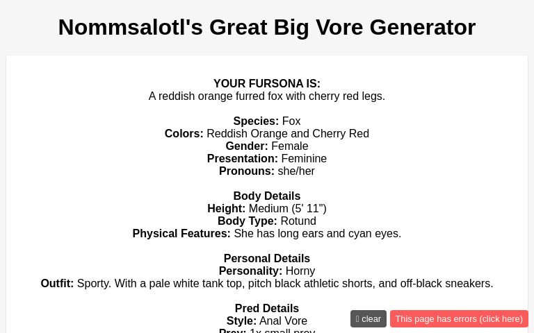 Axl's Great Big Vore Generator