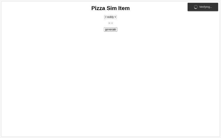 Pizza Sim Item ― Perchance Generator