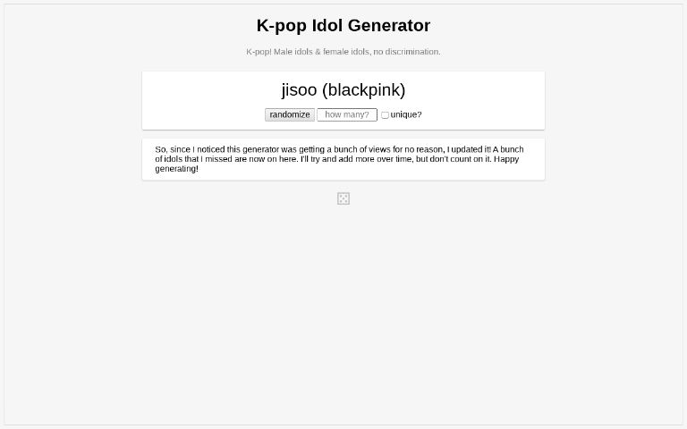 K-pop Idol Generator