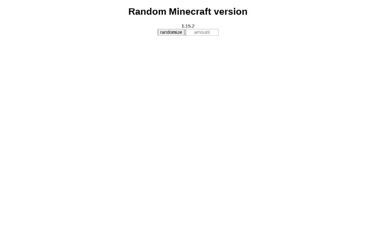 Random Minecraft version ― Perchance Generator