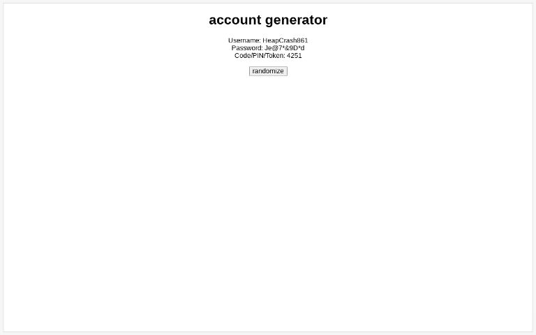 account generator