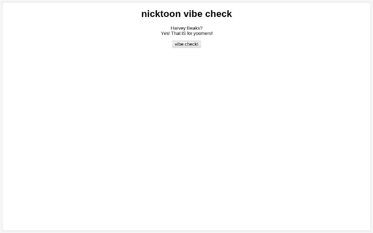 nicktoon vibe check ― Perchance Generator